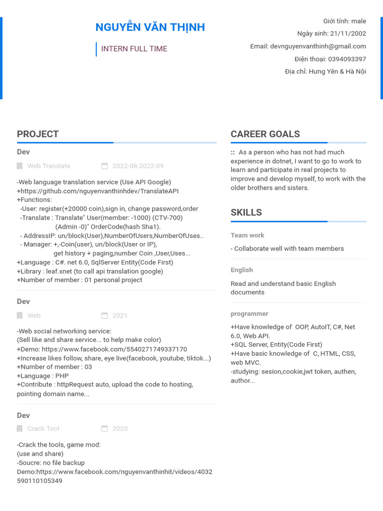 Nguyen-Van-Thinh-Interns | PDF | Software | Software Engineering