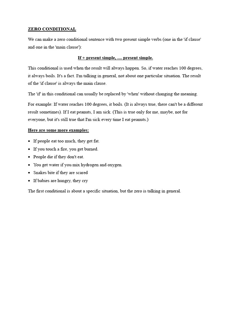 Grammar Conditionals Pdf Clause Grammar 5113