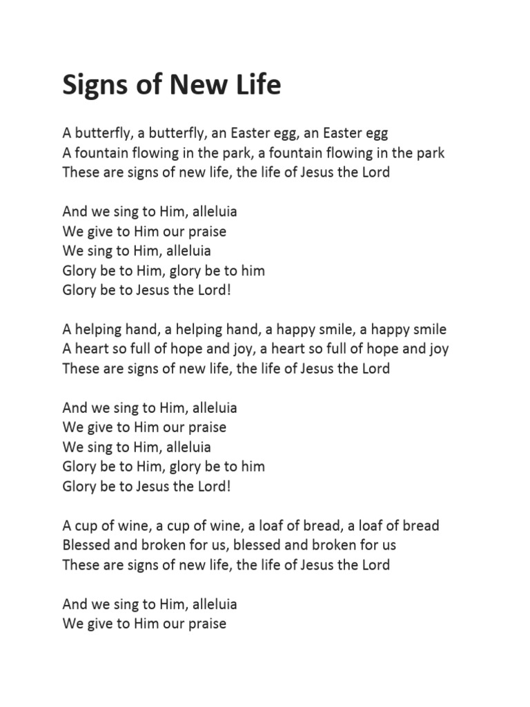 Signs of New Life | PDF