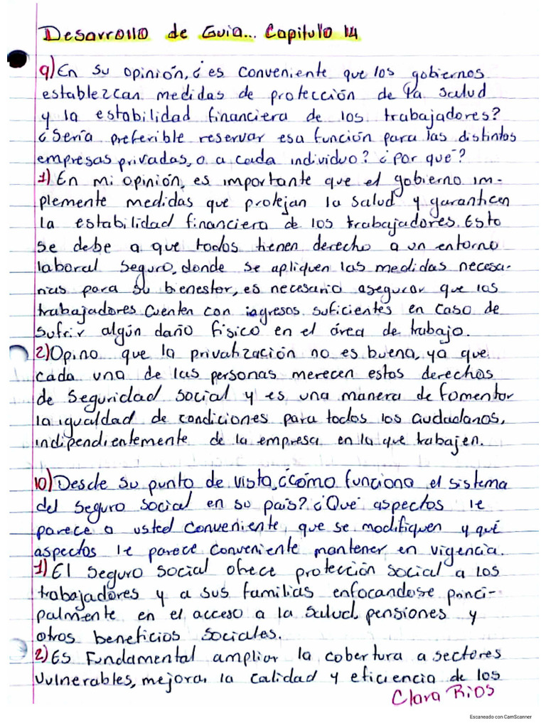 Desarrollo de Guia Capitulo #14, Clara - Rios | PDF