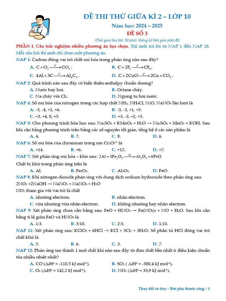 Đề thi thử GK2 - Lớp 10 - 2025 - Số 3 | PDF