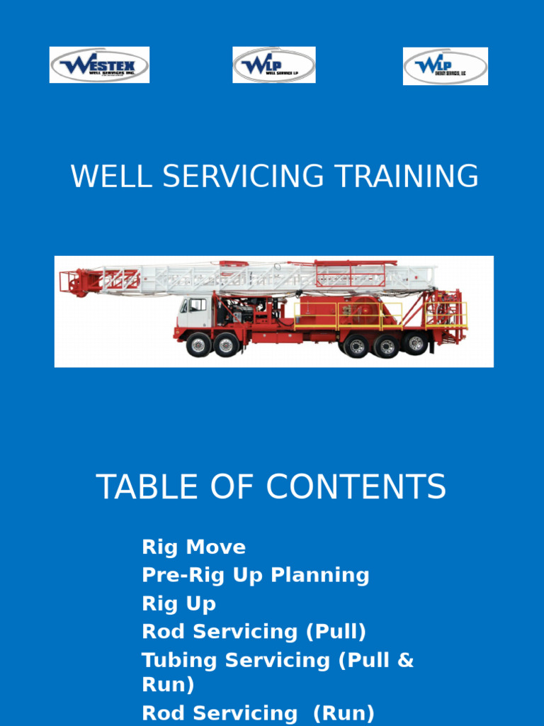 Well Servicing Rig Training | PDF