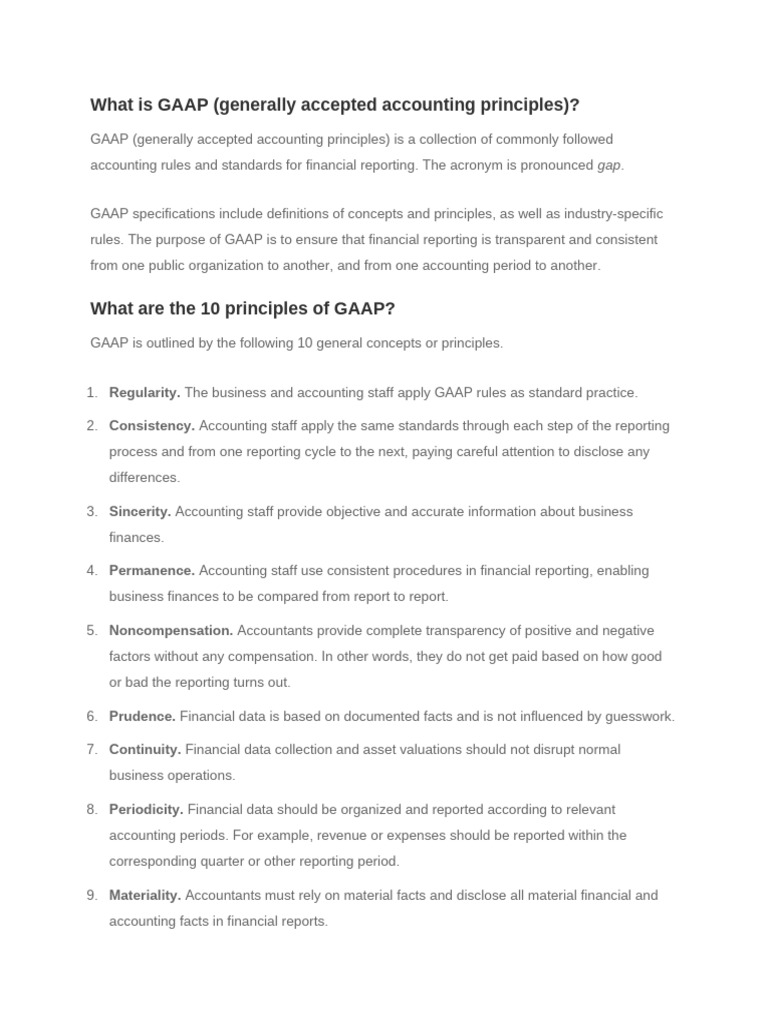 What is GAAP | PDF