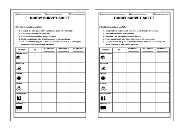 Survey Sheet Template | PDF