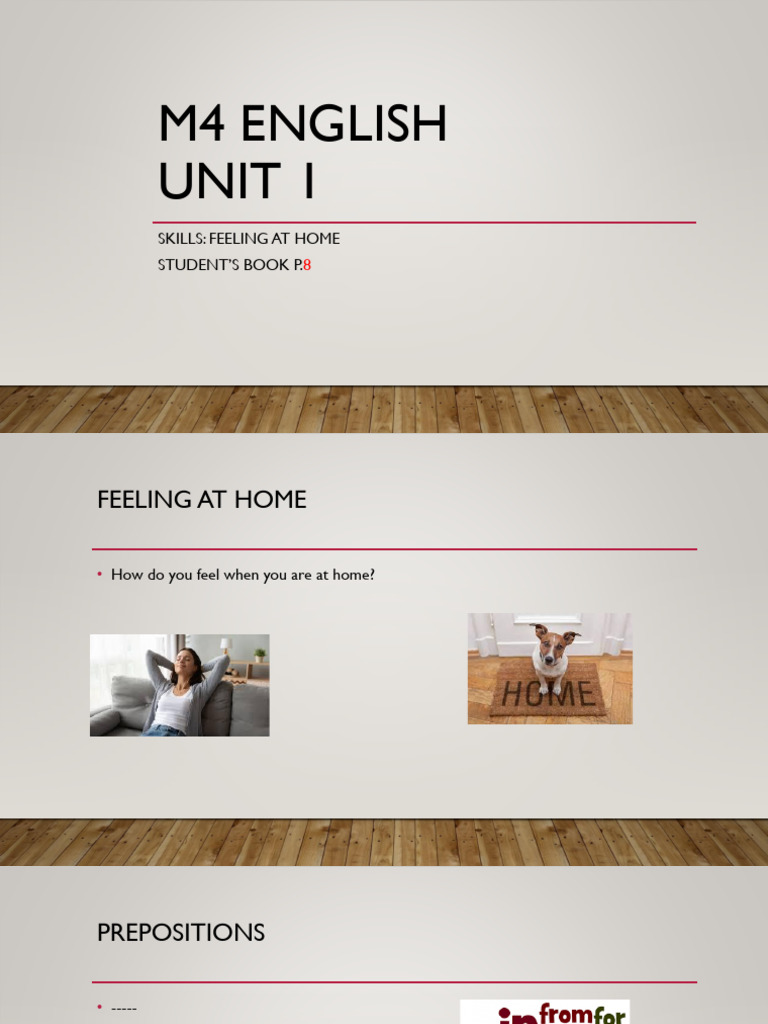 M4 Unit 1 - 5skill - Feeling at Home | PDF