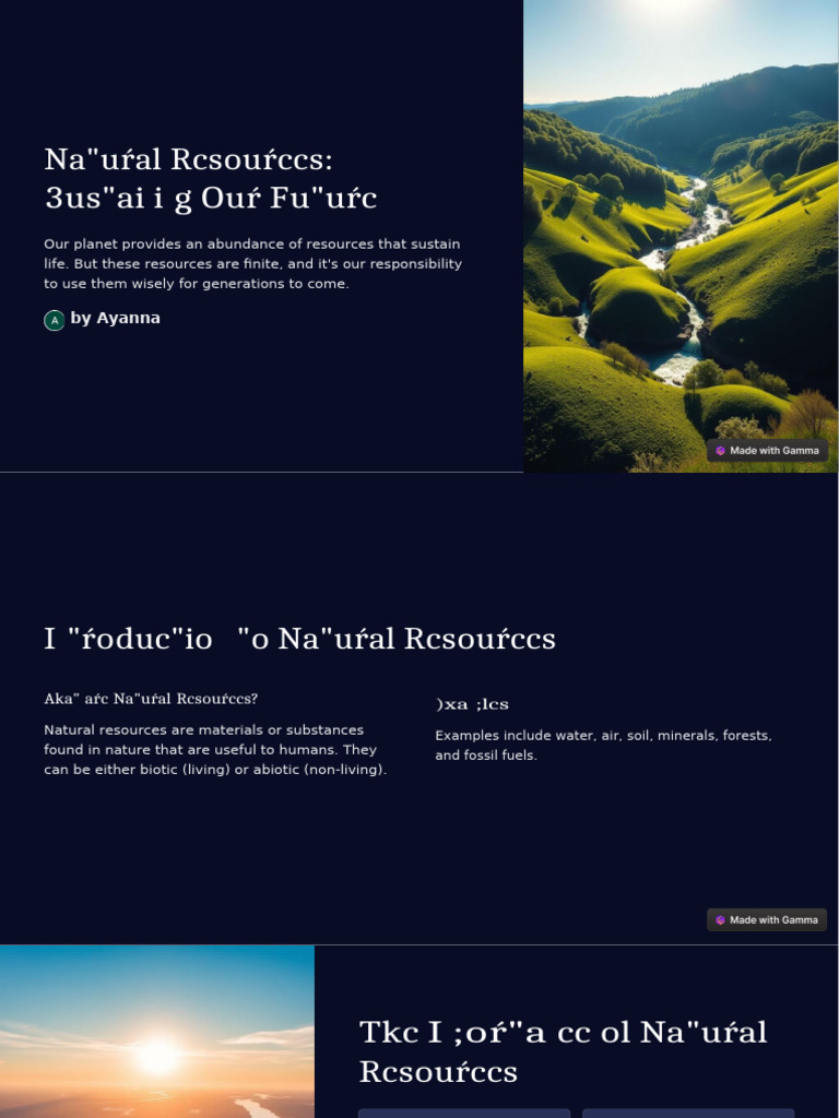 Natural Resources Sustaining Our Future | PDF | Sustainability ...