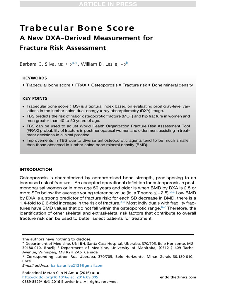 FRAX | PDF | Osteoporosis | Medical Specialties