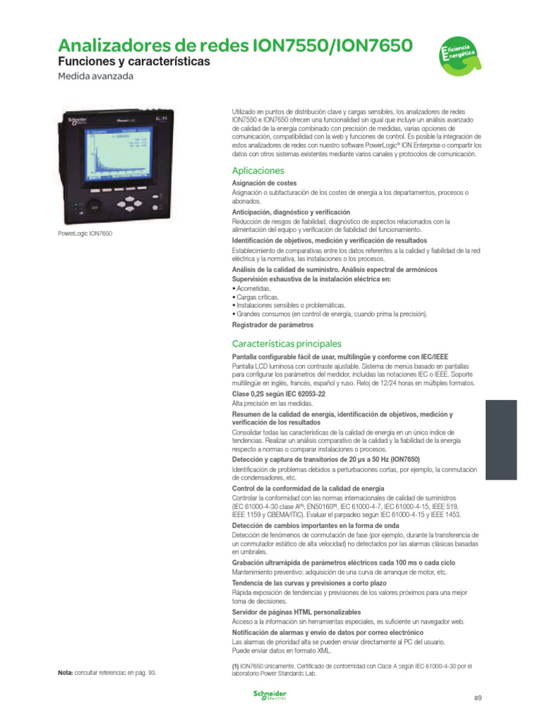 ION 7550&7650 Brochure | PDF | Energia electrica | Ingeniería de ...