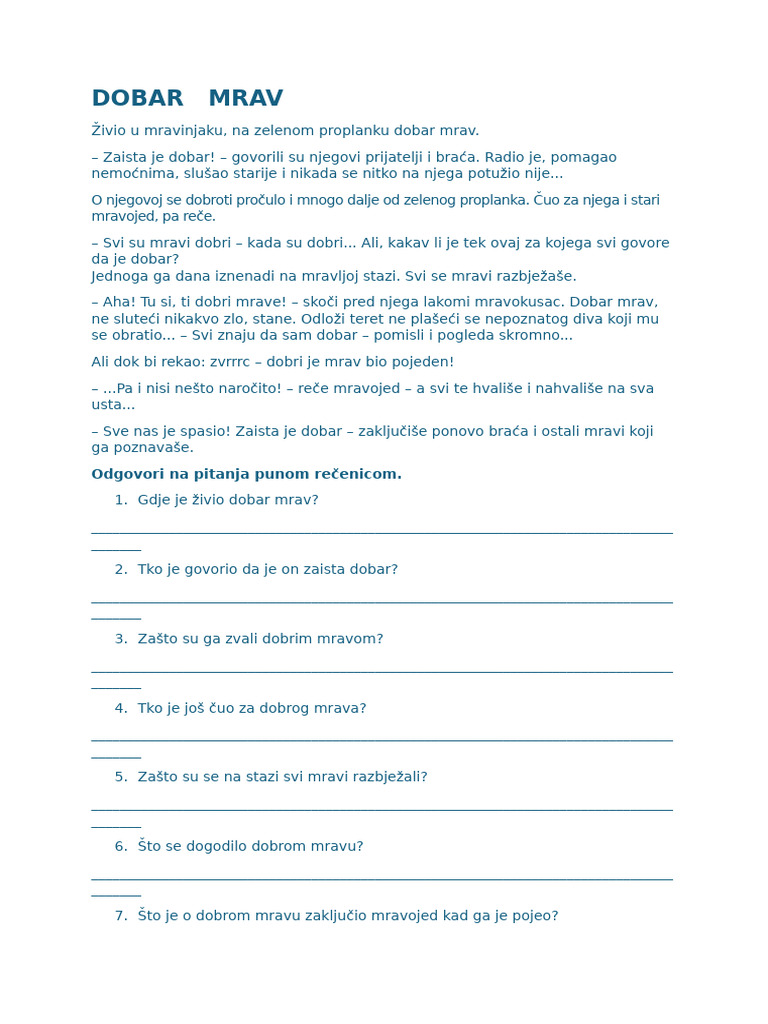 Dobar Mrav | PDF