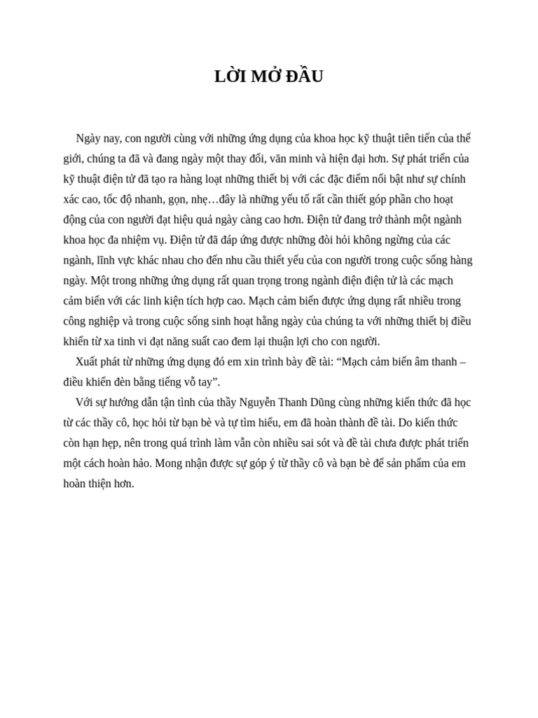 LỜI MỞ ĐẦU - DTCB | PDF