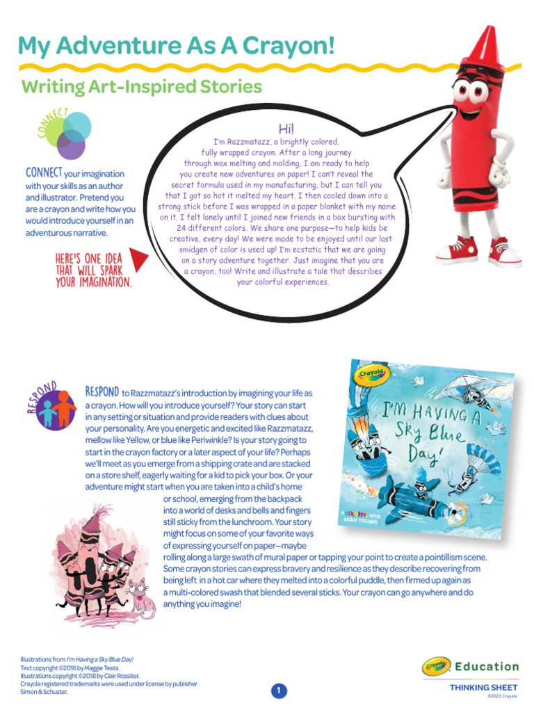 Crayola TS - My Adventure As A Crayon - Writing Art-Inspired Stories ...