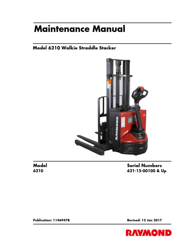 Model 6210 Walkie Stacker Maintenance Guide | PDF | Brake | Vehicle ...