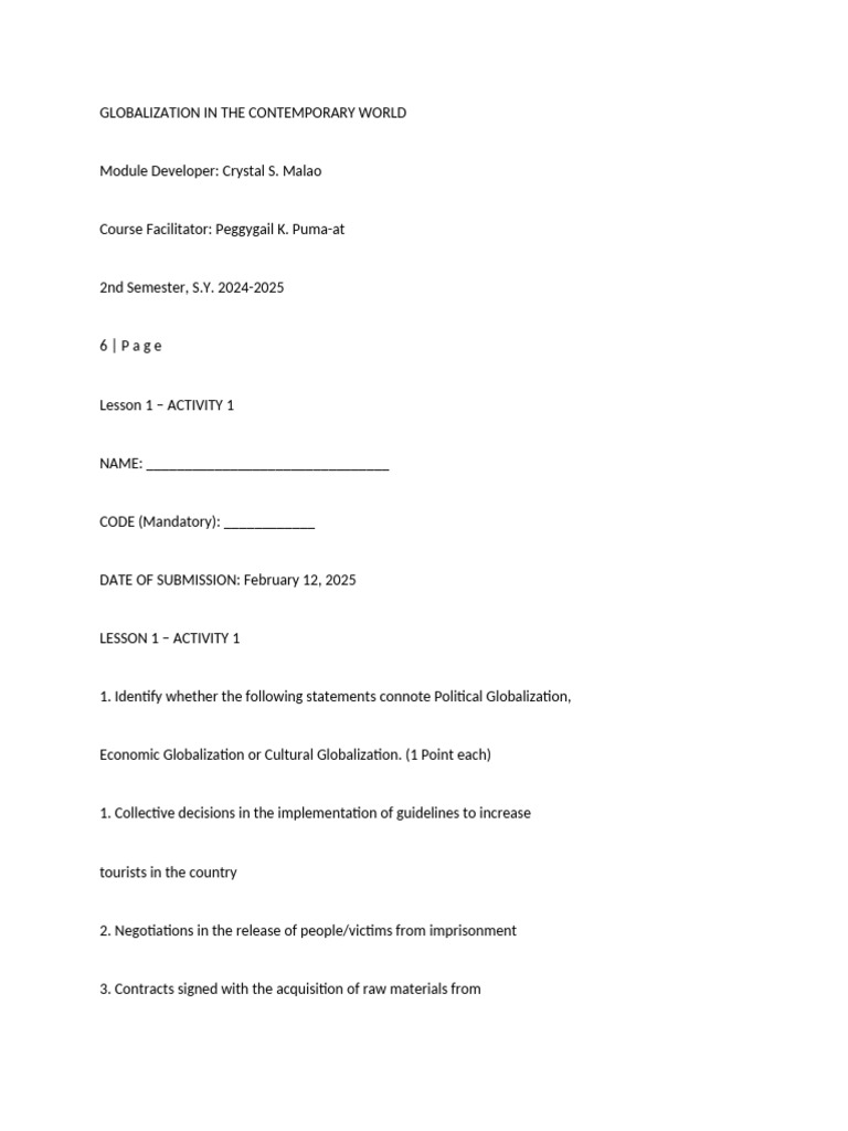 Understanding Globalization Concepts | PDF | Globalization ...