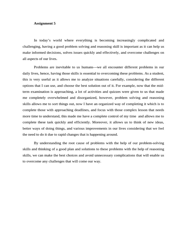 Importance of Problem Solving Skills | PDF