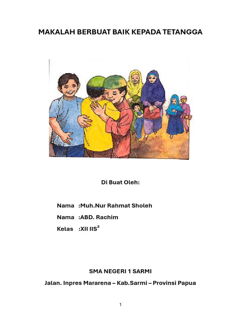Makalah Berbuat Baik Kepada Tetangga | PDF