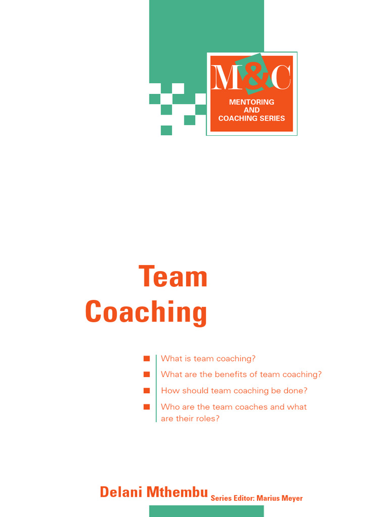 Delani Mthembu - Team Coaching-Knowres Publishing (2007) | PDF ...
