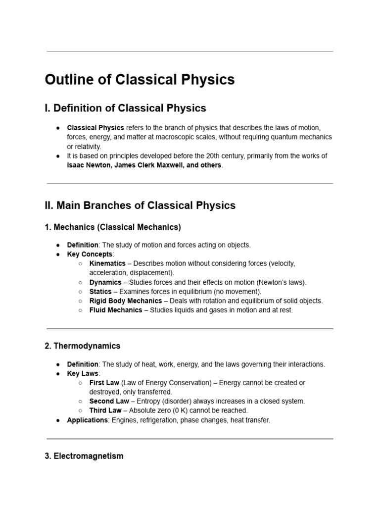 Classical Physics | PDF | Force | Classical Mechanics