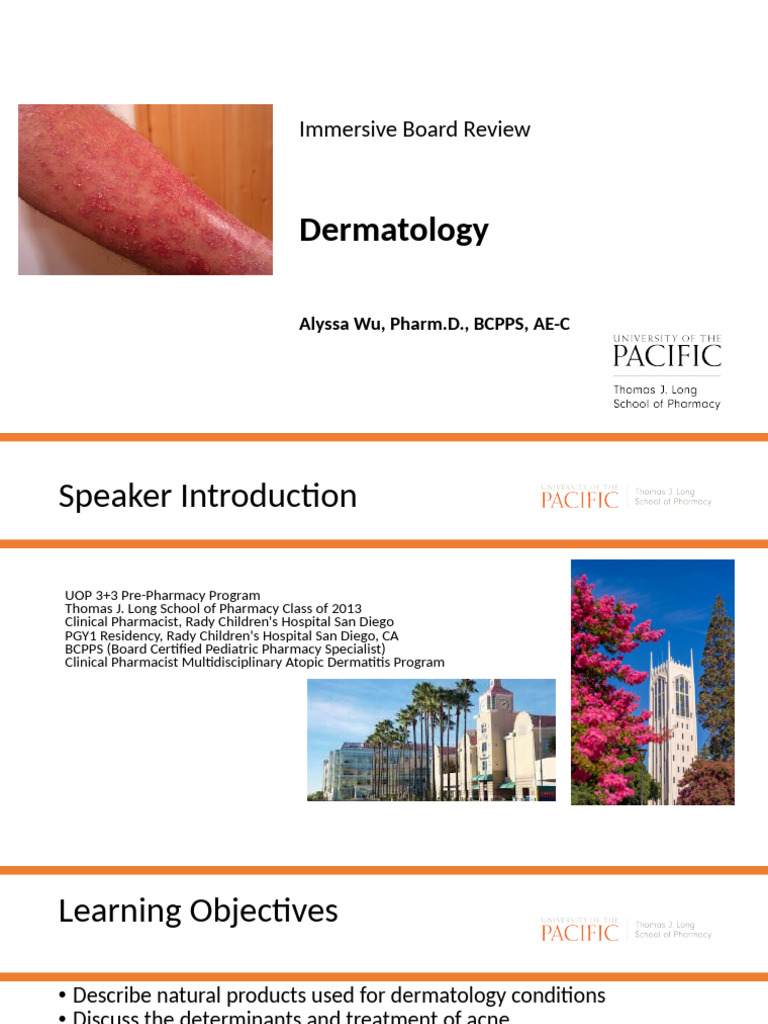 NAPLEX 2025 Dermatology Review Guide | PDF | Dermatitis | Topical ...