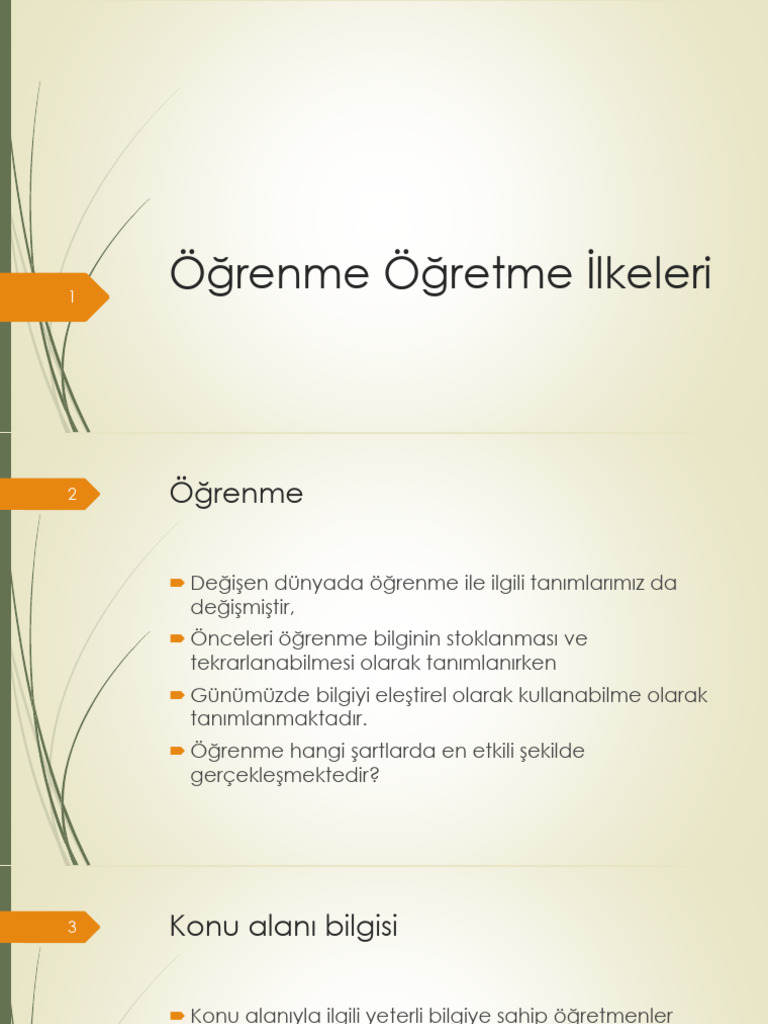 05 - Ogrenme Ogretme Ilkeleri | PDF
