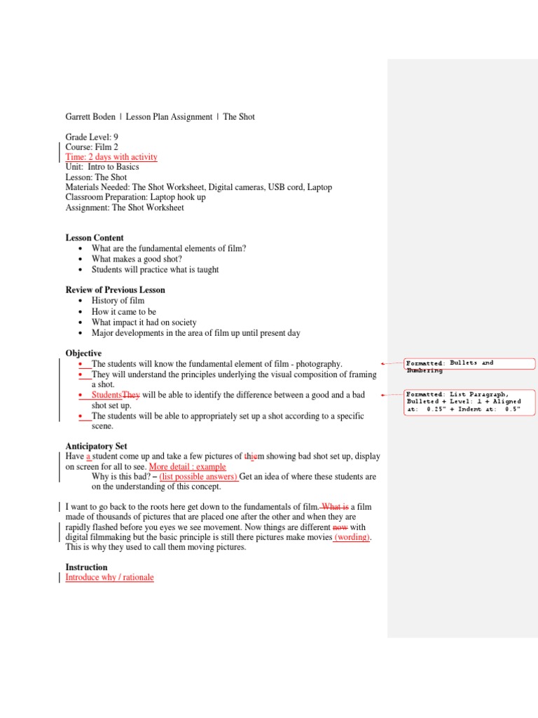 Introducing the Fundamentals of Film Shots: A Lesson Plan on Basic Shot ...