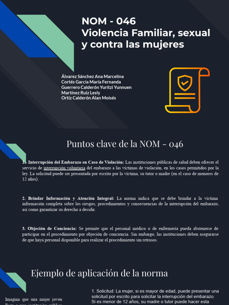 Norma 046 | PDF | Violación | Objetor de conciencia
