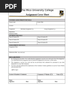 Individual Assignment Cover Page Template | PDF