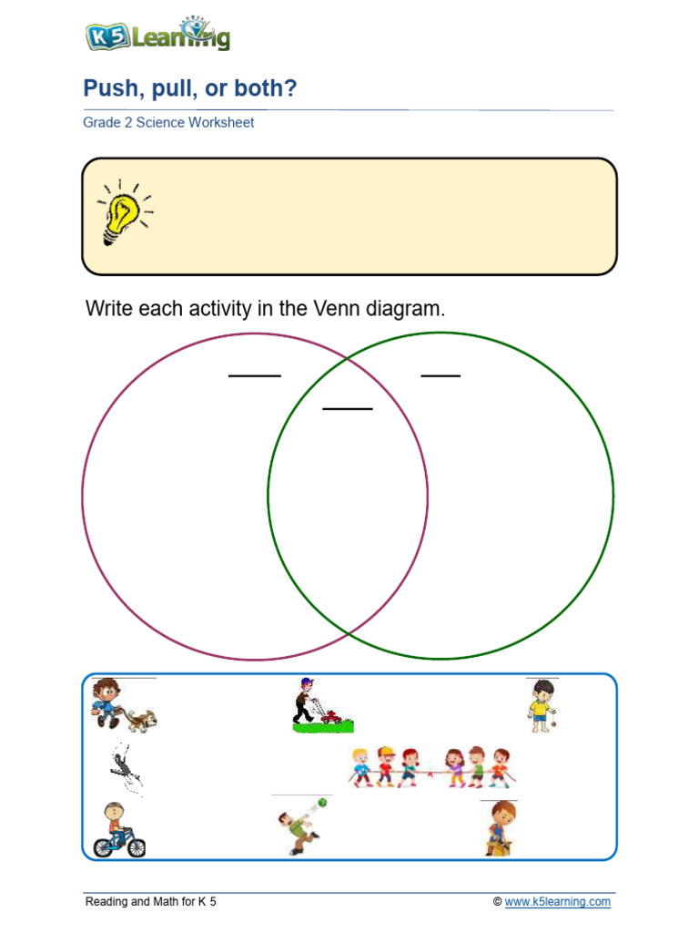 Grade 2 Push and Pull Forces Worksheet | PDF