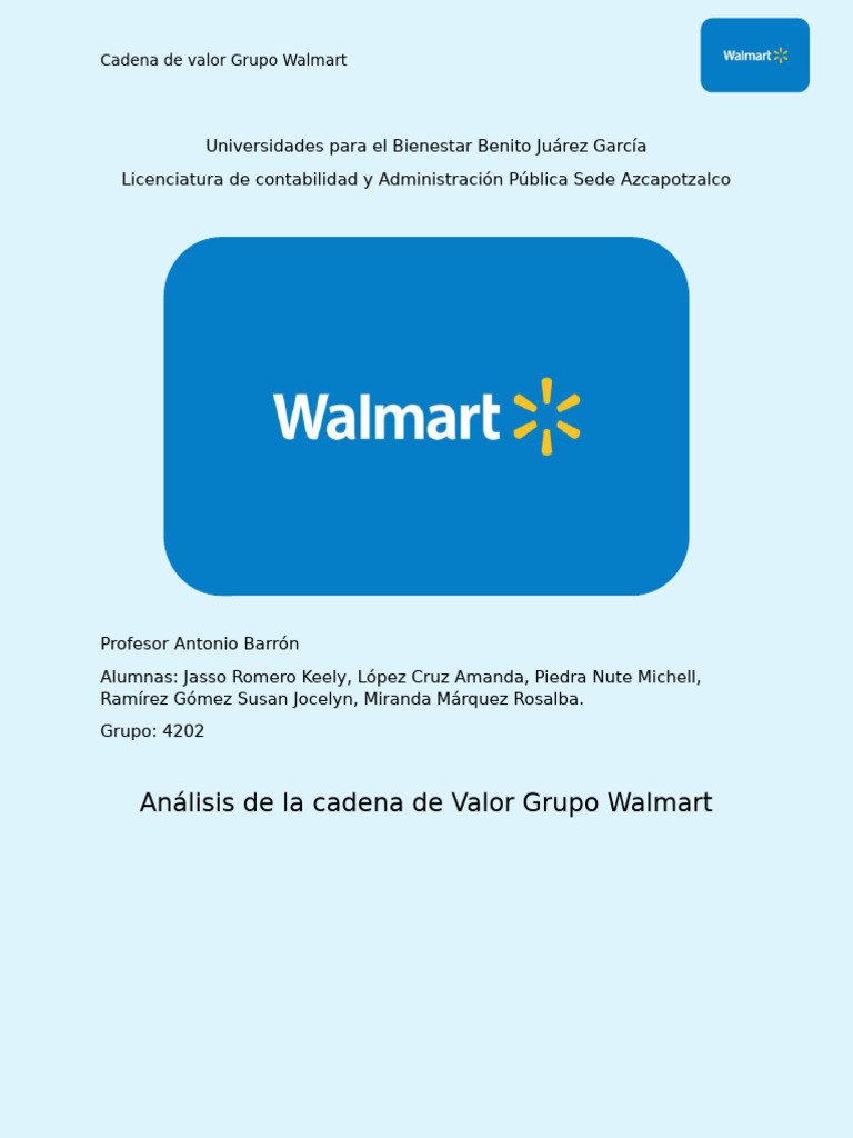 Grupo Walmart | PDF | Walmart | Logística