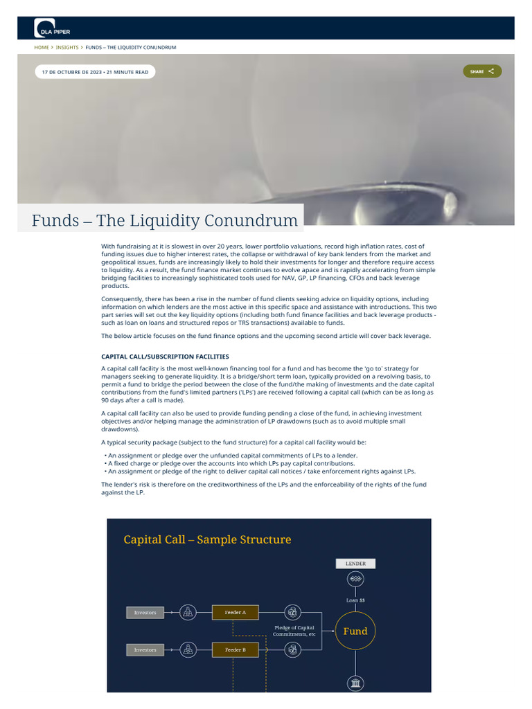 Funds - The Liquidity Conundrum | PDF