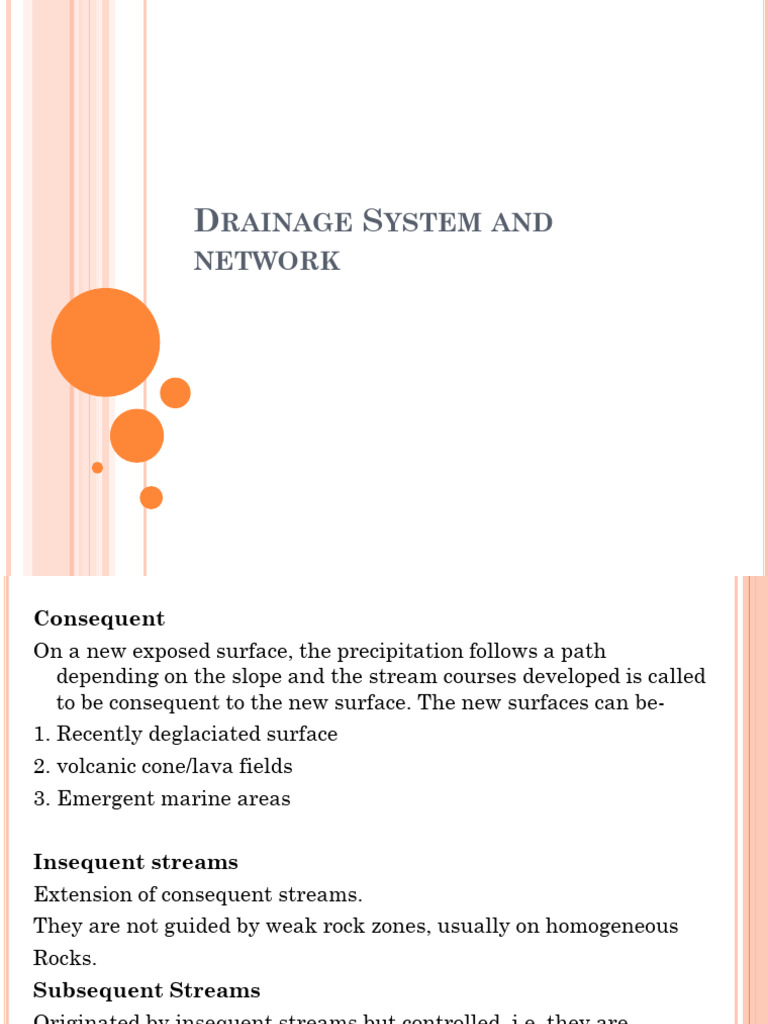 Geomorph Lect 4 Drainage Pattern | PDF | Drainage Basin | Stream