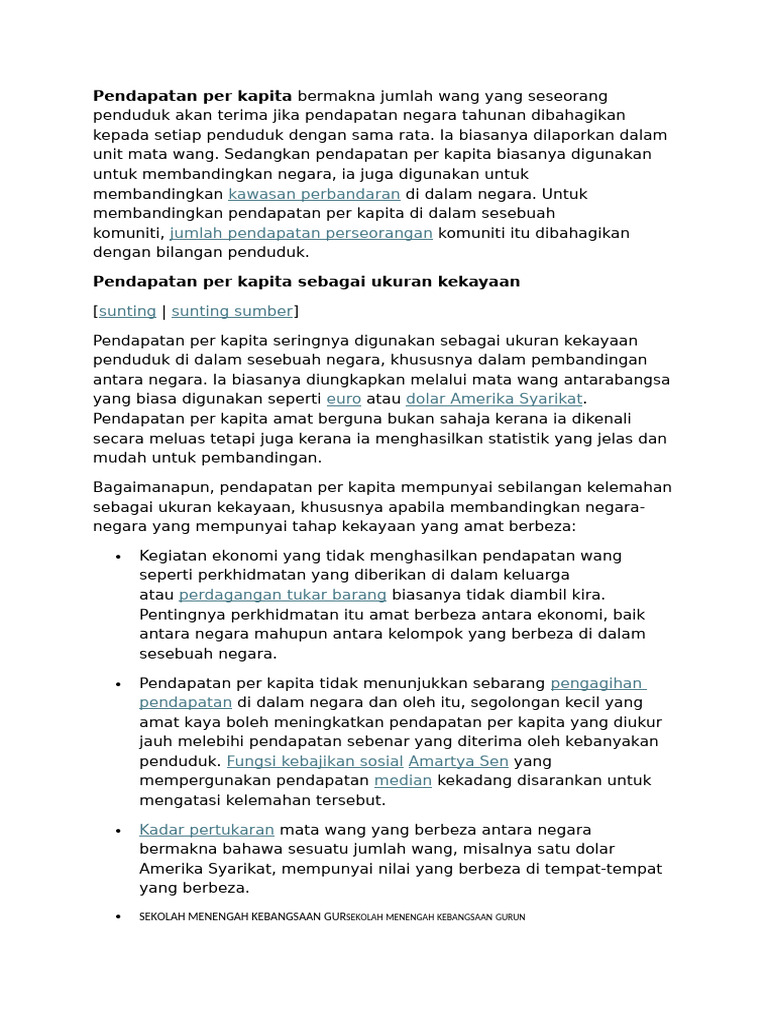 Pendapatan Per Kapita Individu Dua | PDF