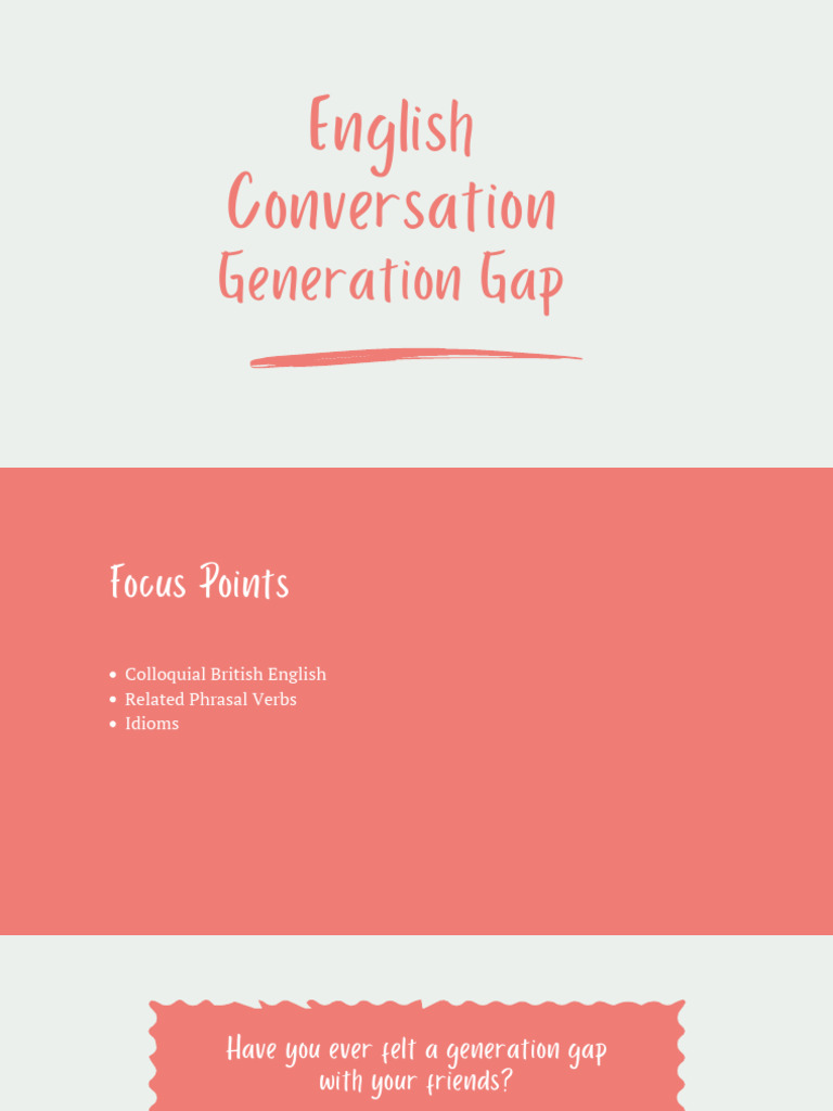 Understanding the Generation Gap | PDF