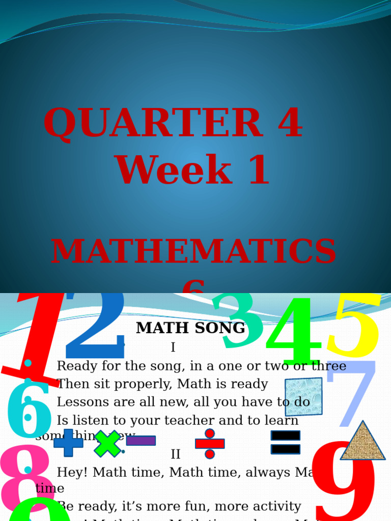 MATHEMATICS 6 PPT Q4 - Electric Meter | PDF