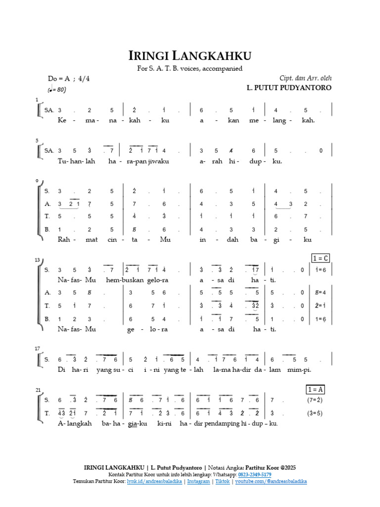File Koor - Iringi Langkahku | PDF