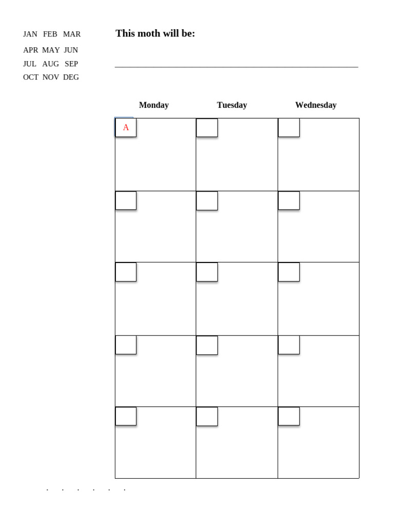 Monthly Planner and Weekly Goals | PDF