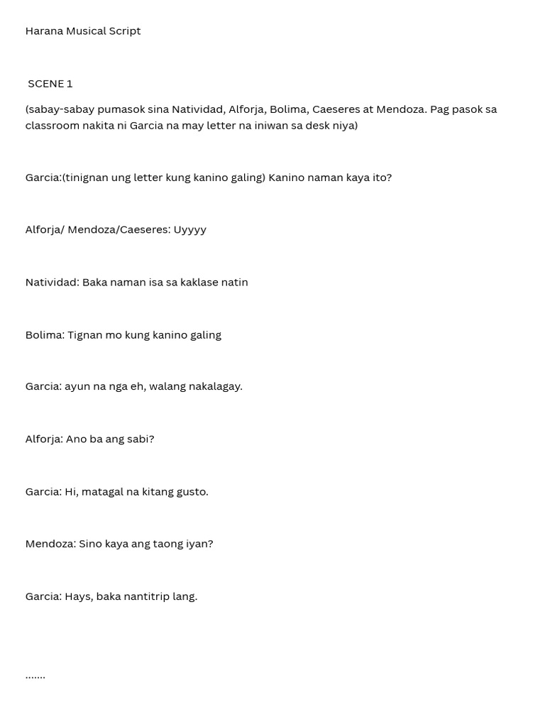 Harana-Musical-Script 20250228 080257 0000 | PDF