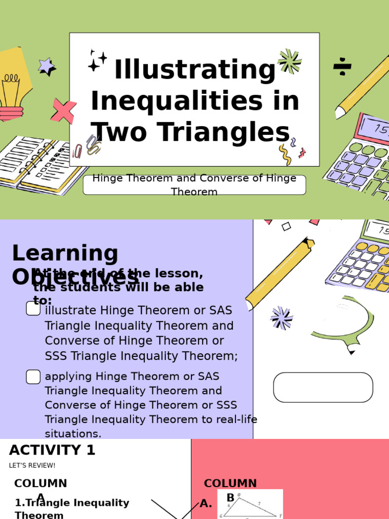 Illustrating Inequalities in Two Triangles | PDF | Triangle | Mathematics