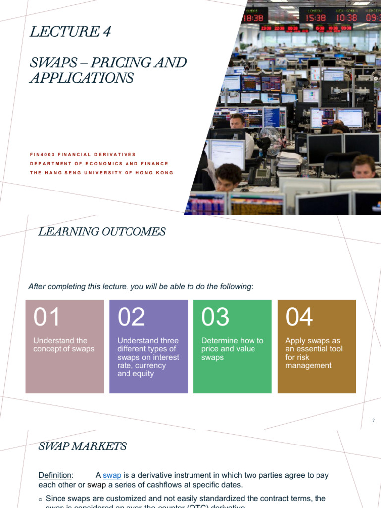 04 SWAPS – PRICING AND APPLICATIONS | PDF | Swap (Finance) | Derivative ...