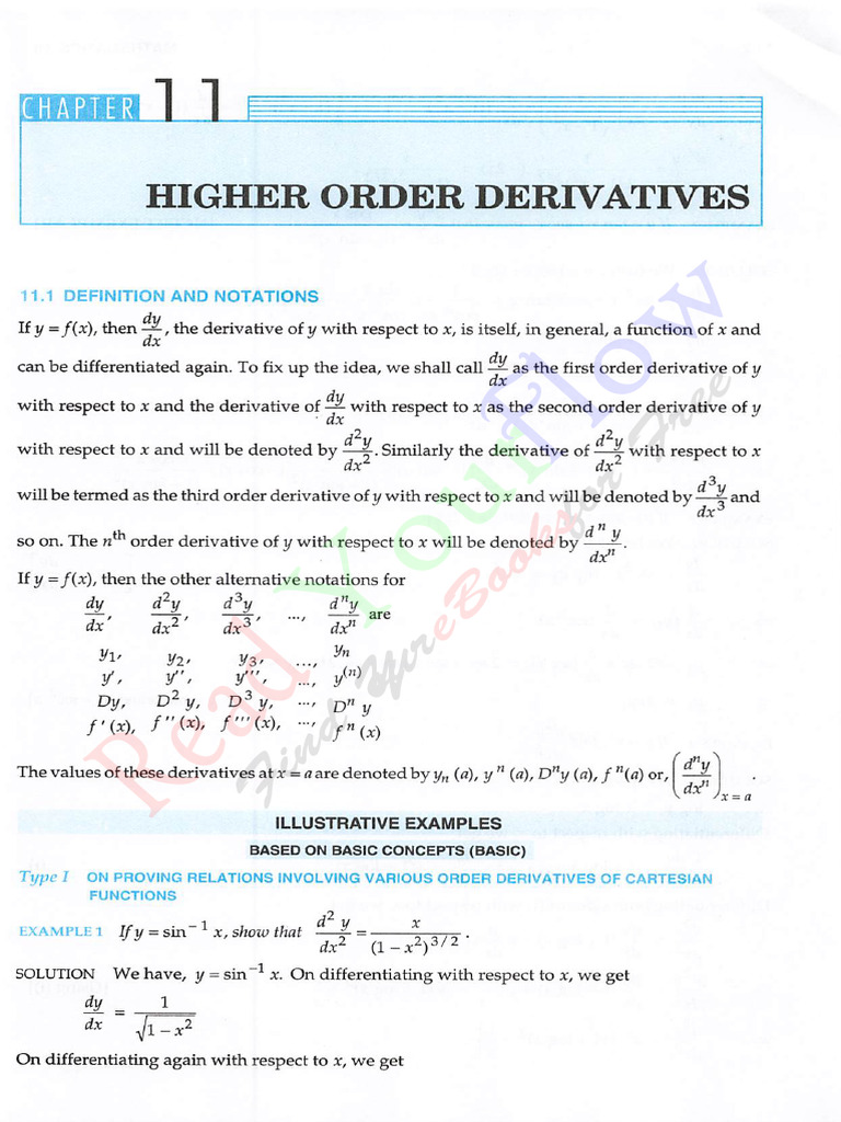 HIGH ORDER DERIVATIVES | PDF | Derivative | Algebra