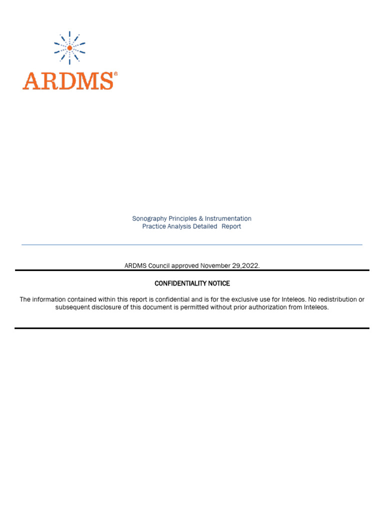 SPI Practice Analysis Detailed Report 2022 | PDF | Medical Ultrasound ...