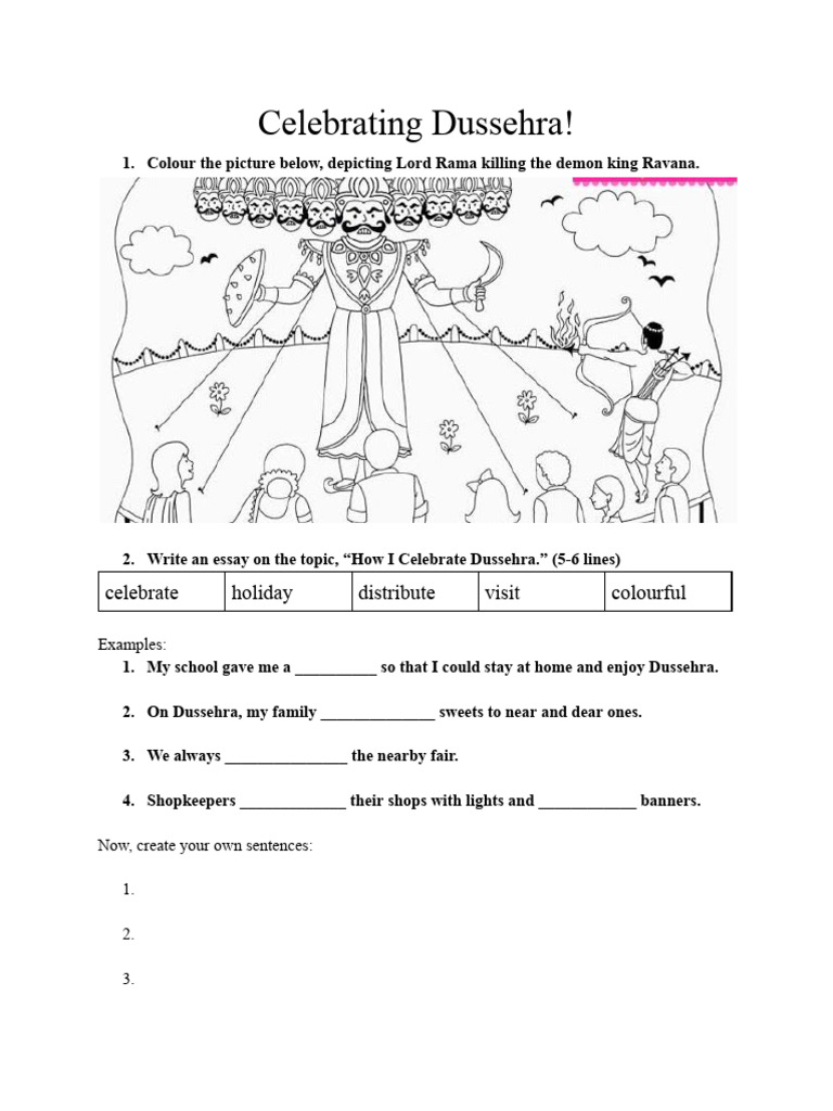 Dussehra Celebration Activities for Kids | PDF