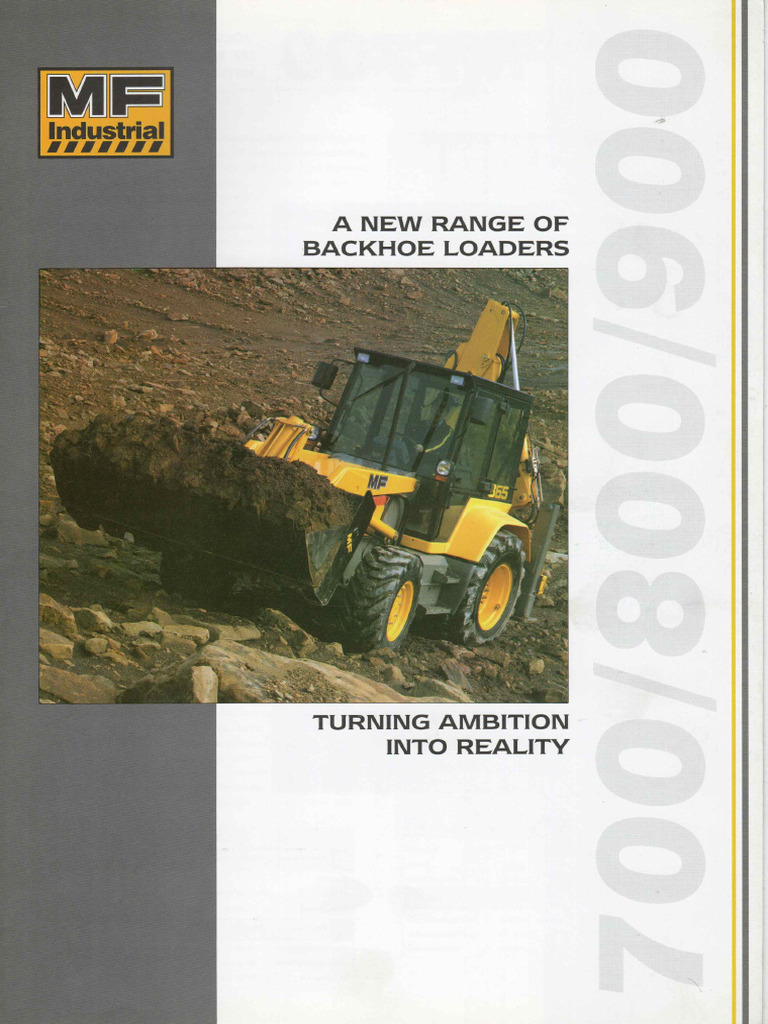 Massey Ferguson Industrial 700 800 900 Backhoe Brochure | PDF
