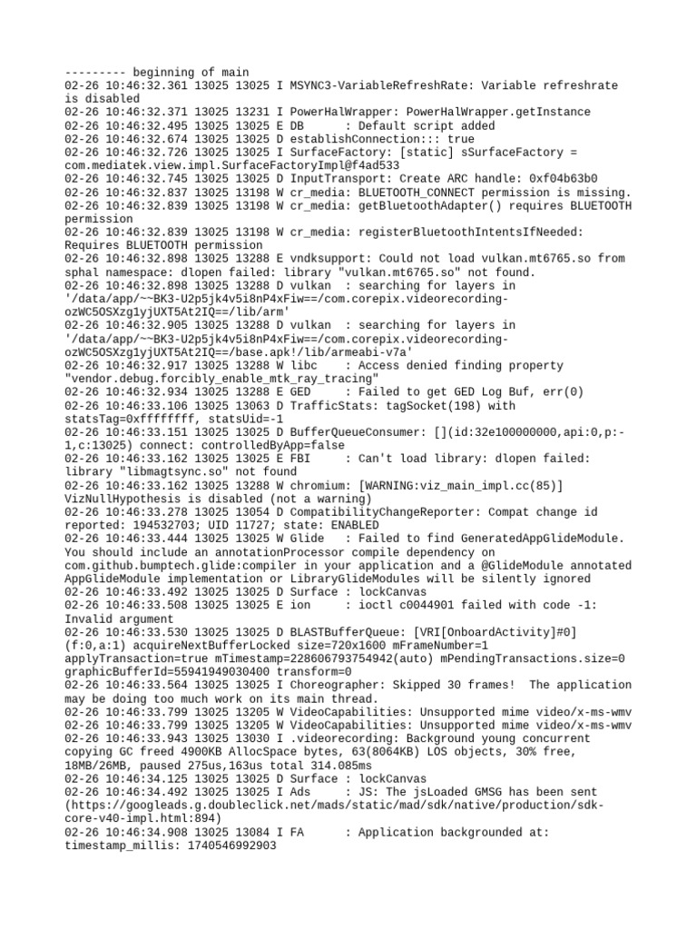 Logcat 1740546992125 | PDF | Software Development | Computer Engineering