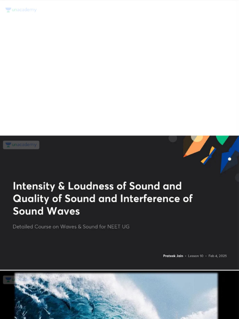 Intensity Loudness of Sound and Quality of Sound and Interference of Sound Waves With Anno | PDF