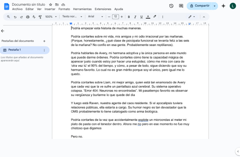 Documento sin título - Documentos de Google | PDF