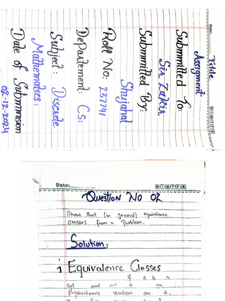 Discrete Paper Assignments | PDF