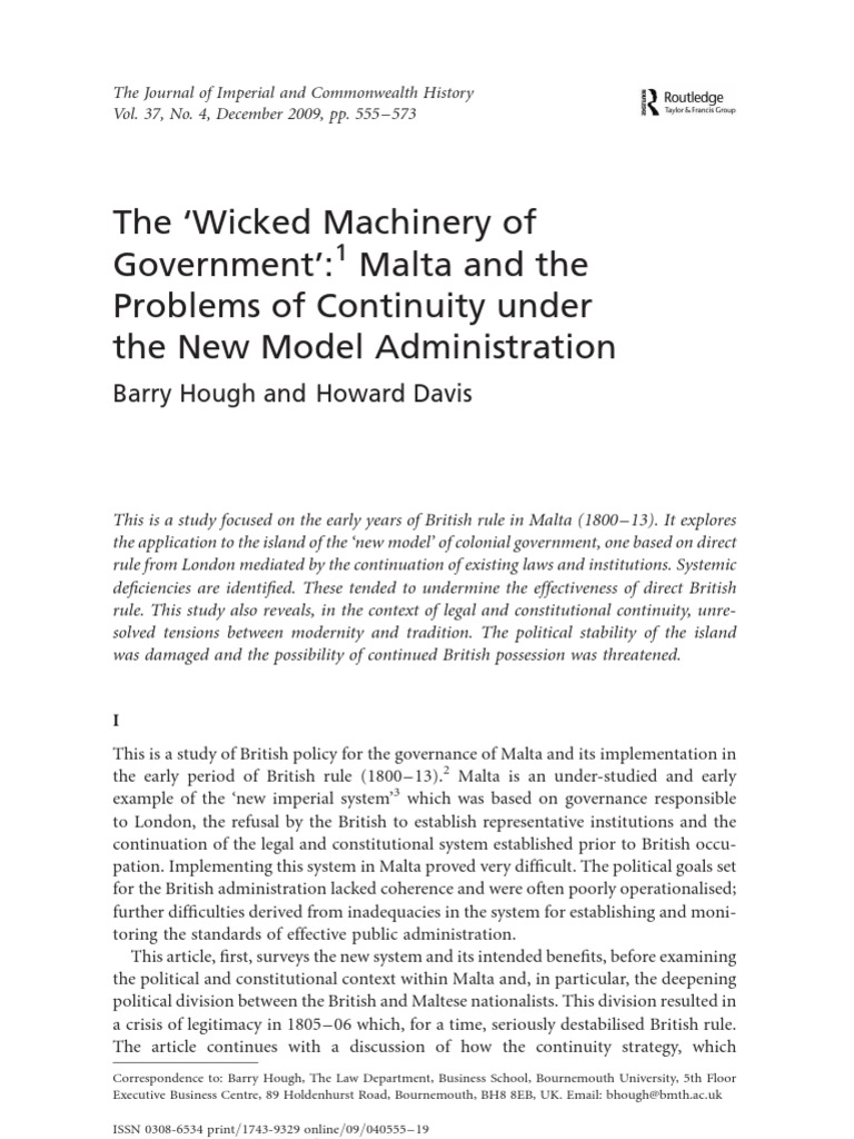 Early Years of Malta Under British Rule | PDF | Malta | British Empire