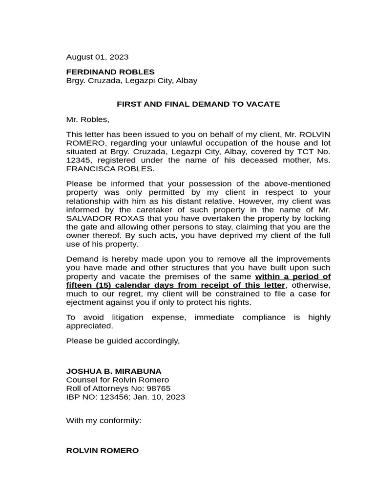 Demand Letter | PDF