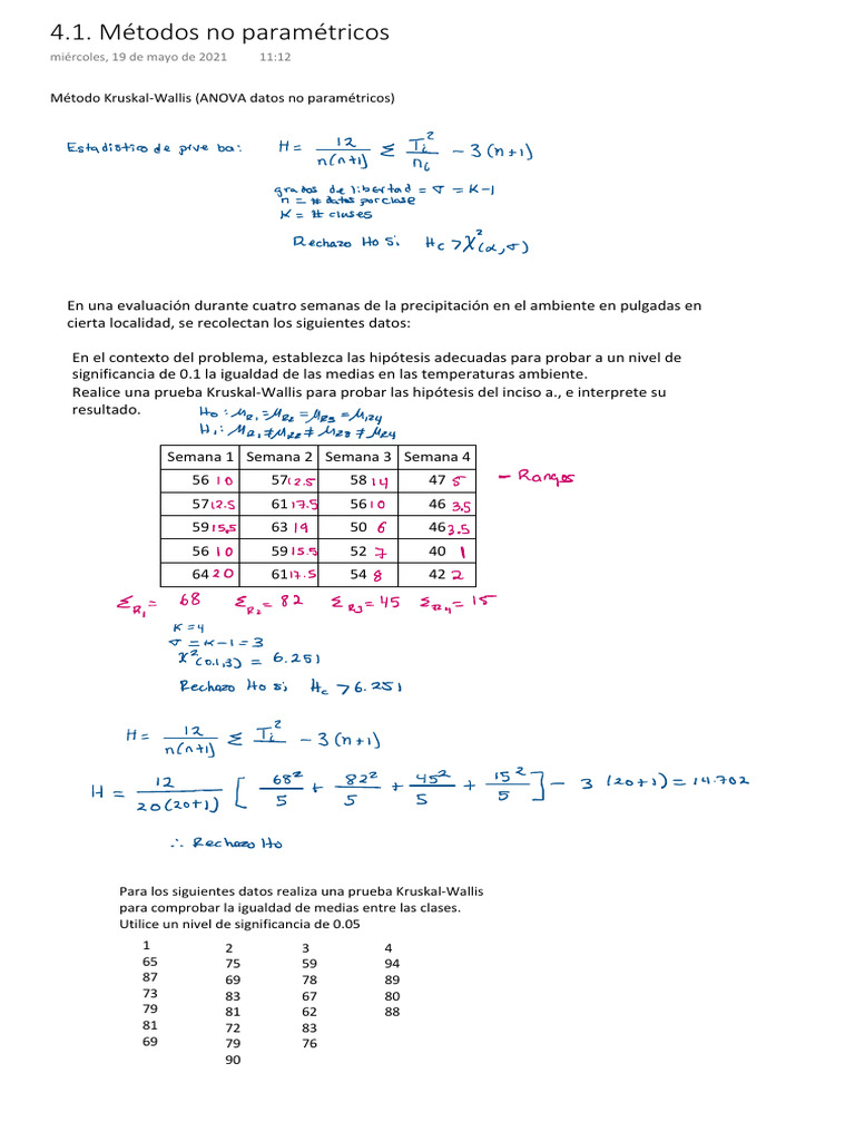 Métodos No Parametricos | PDF