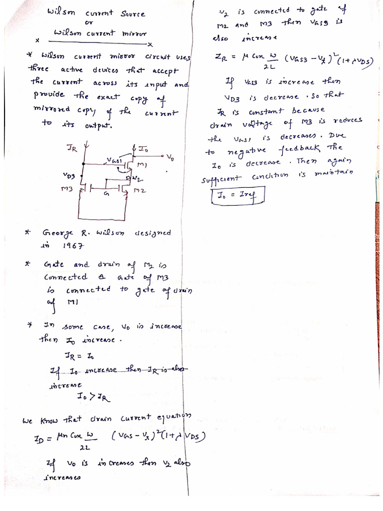 UNIT - 3 Wilson Current Mirror | PDF